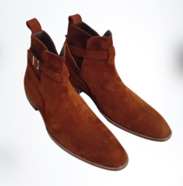 Men Tan Suede Ankle High Casual Boots, Mens Fashion | RebelsMarket