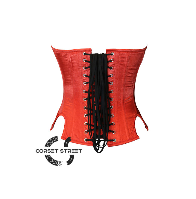 Red Satin With Front Zipper Gothic Costume Overbust Rebelsmarket