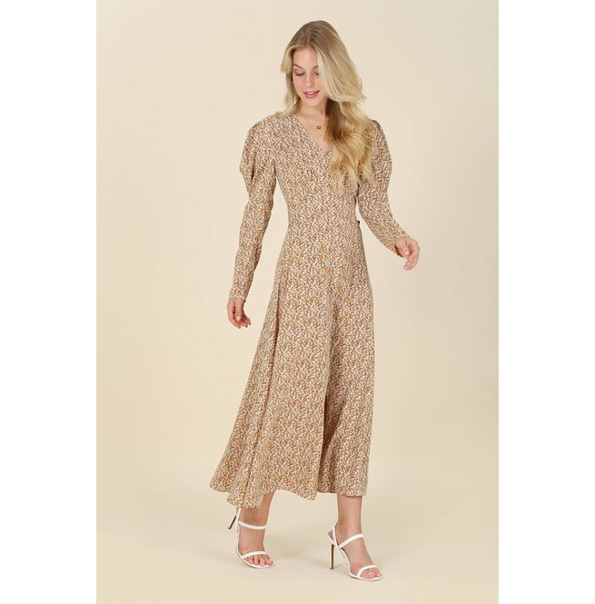 Vintage Womens Floral Fit And Flare Maxi Dress Rebelsmarket