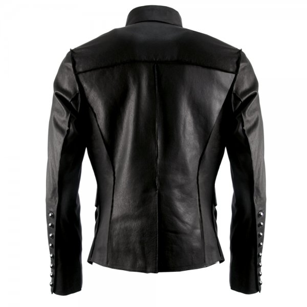 Punk Men Real Leather Jacket, Steam Jacket Coat Leather | RebelsMarket