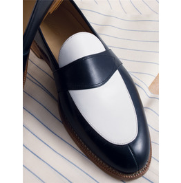 Men Two Tone Spectator Dress Shoes Blue and White | RebelsMarket