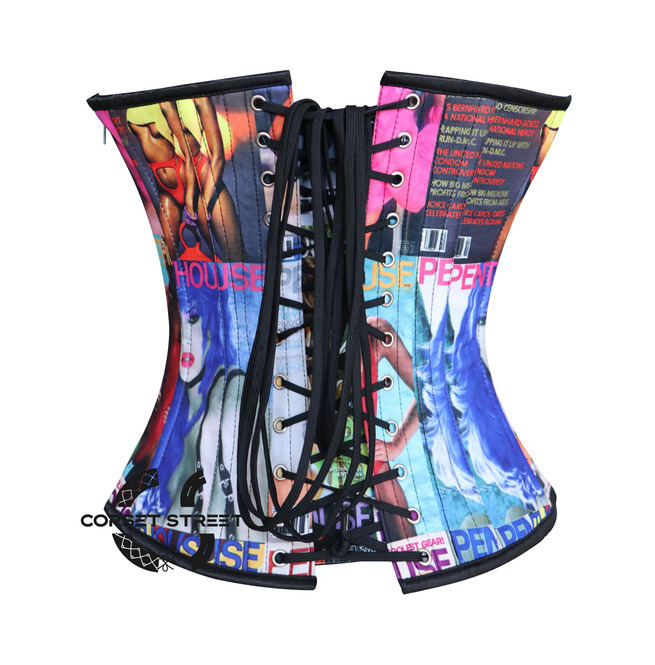 Gothic Sexy Printed Corset Overbust Costume Waist Rebelsmarket