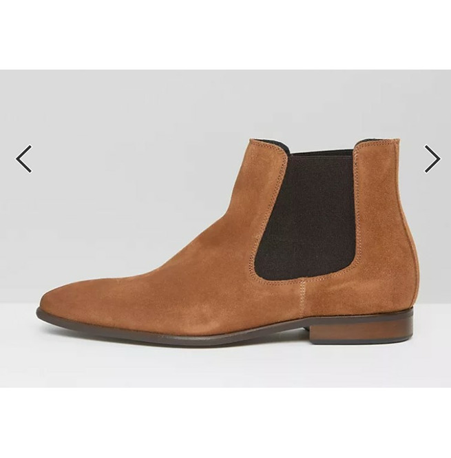 Handmade Men Suede Chelsea Boot, Men Tan Suede Ankle | RebelsMarket