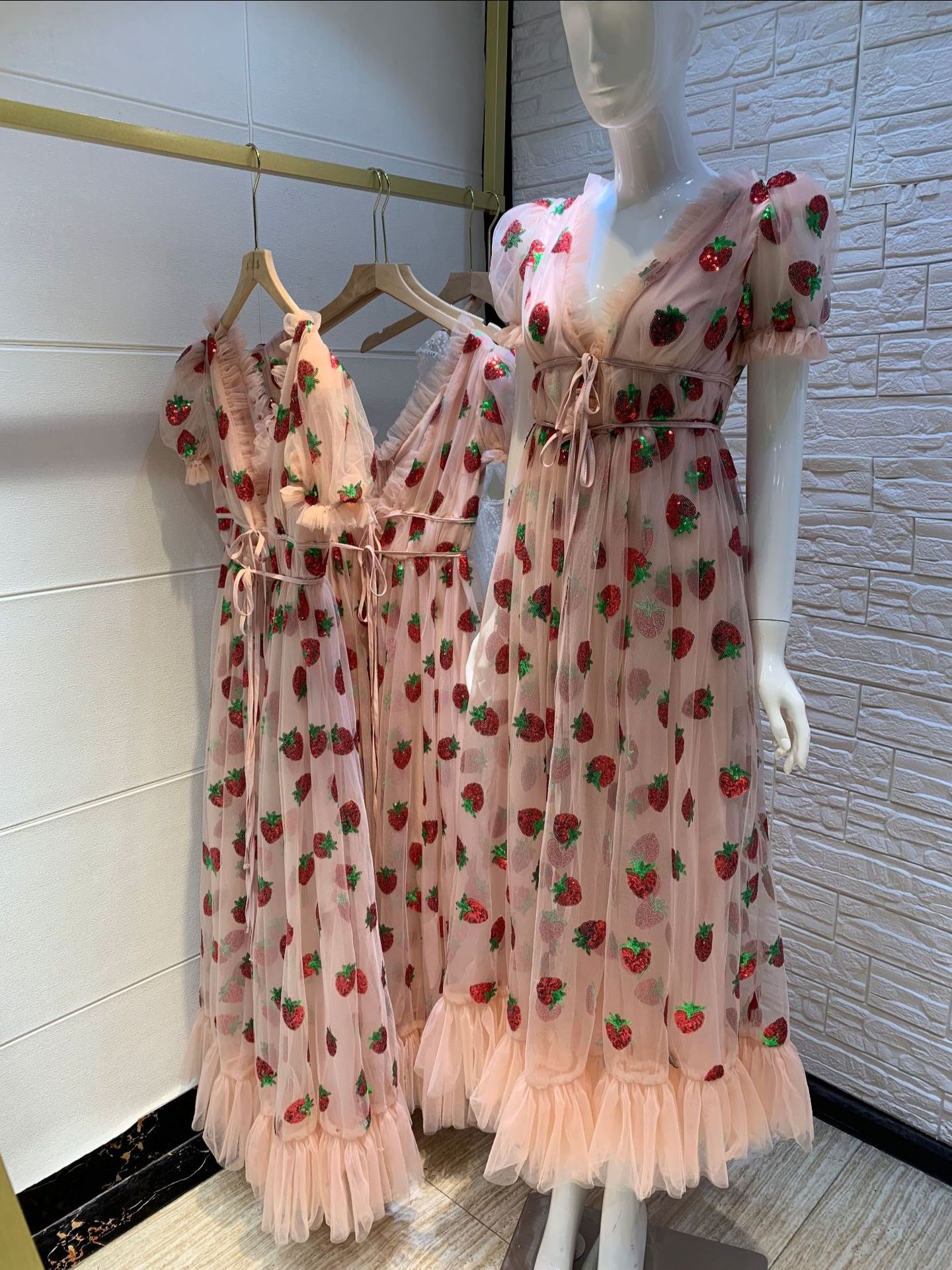 Strawberry Cottagecore Mesh Prom Dress Rebelsmarket