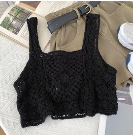 Floral Embroidery Sleeveless Cottagecore Top | RebelsMarket