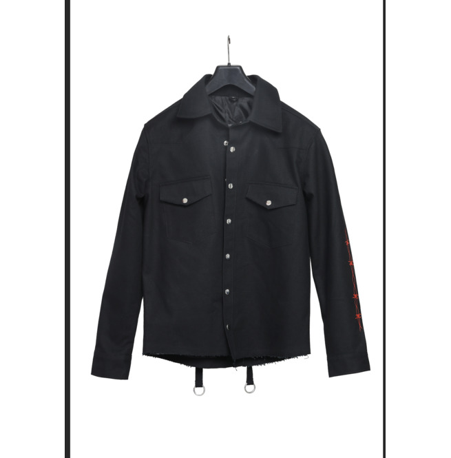 Hand Sewn Men Denim Devil Jacket, Satan Skull Printed | RebelsMarket