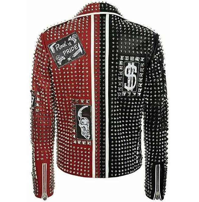 Mens Brando Studded Spikes Punk Rock Motorcycle Two | RebelsMarket