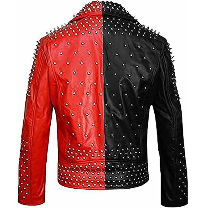 Mens Two Tone Brando Studded Punk Rock Spikes | RebelsMarket