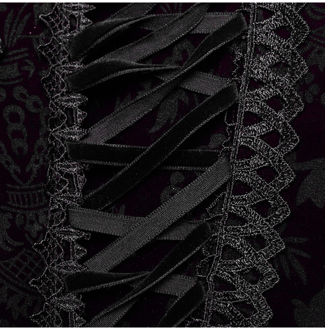 Violet Velvet Zipper Goth Underbust Corset Rebelsmarket