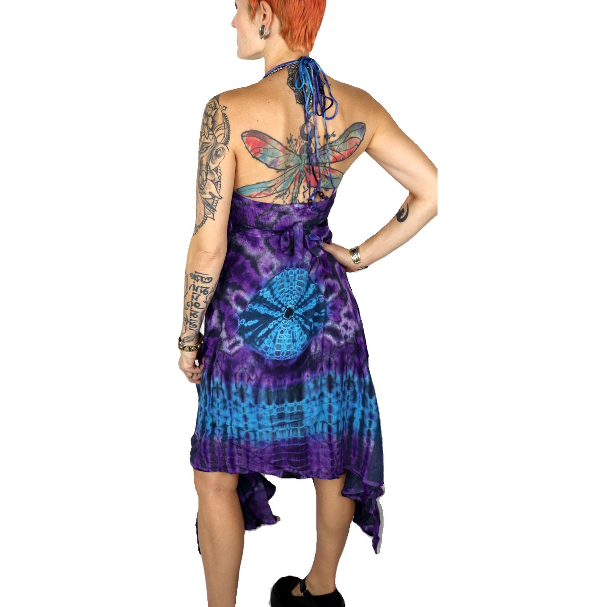 Tatiana Boho Hippie Tie Dye Party Beach Midi Dress Rebelsmarket