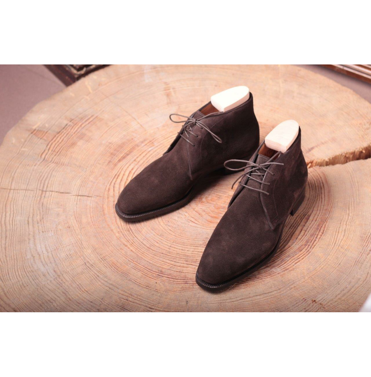 Handmade Mens Brown Suede Dress Boots, Men Brown Formal | RebelsMarket