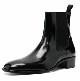 Handmade Unisex Patent Leather High Ankle Boots | RebelsMarket