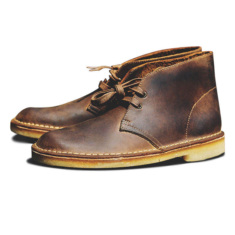 Handmade Men's Full Grain Leather Suede Vintage Desert | RebelsMarket