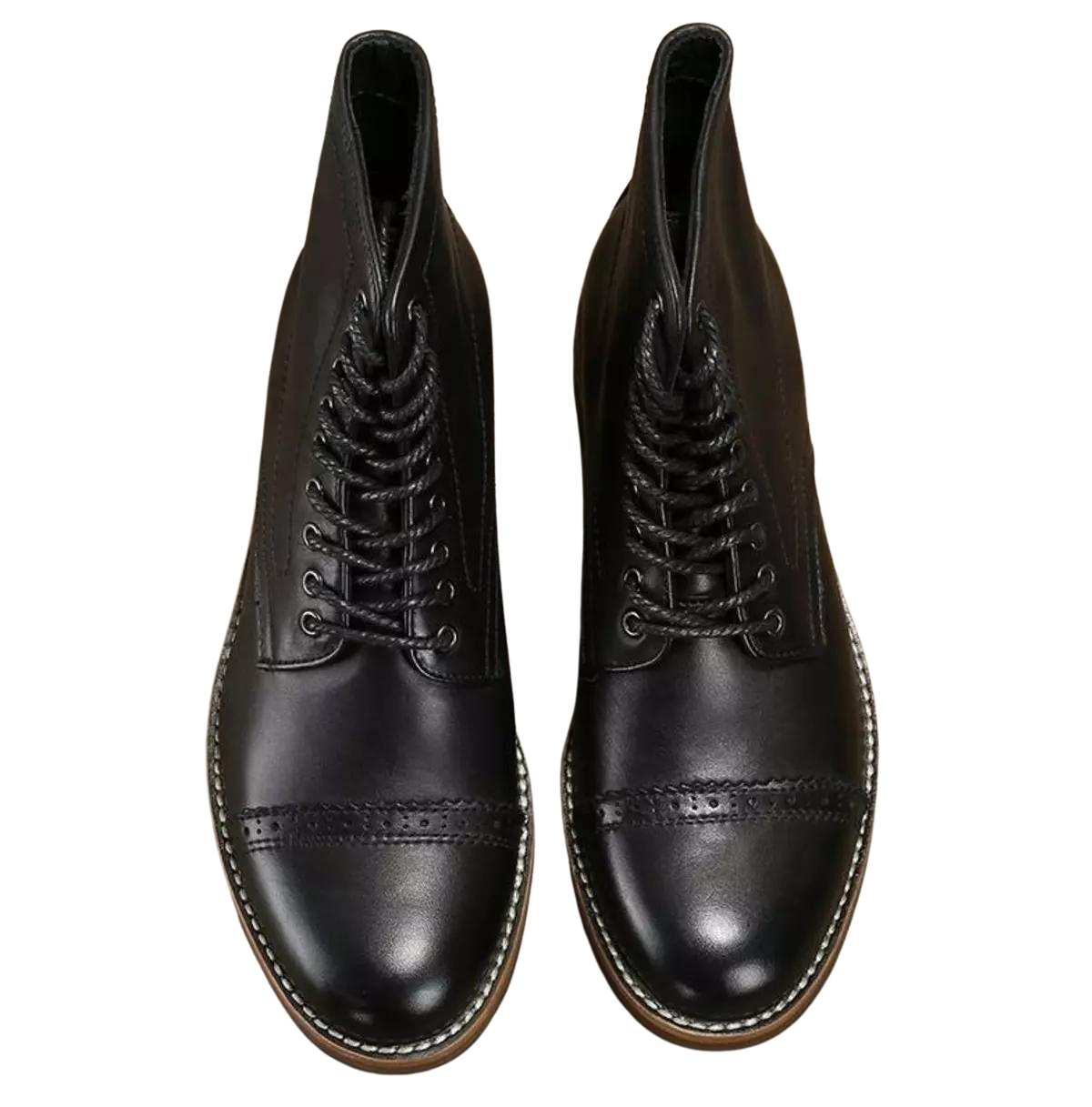 Handmade Men's Cow Leather Lace-Up Boots | RebelsMarket