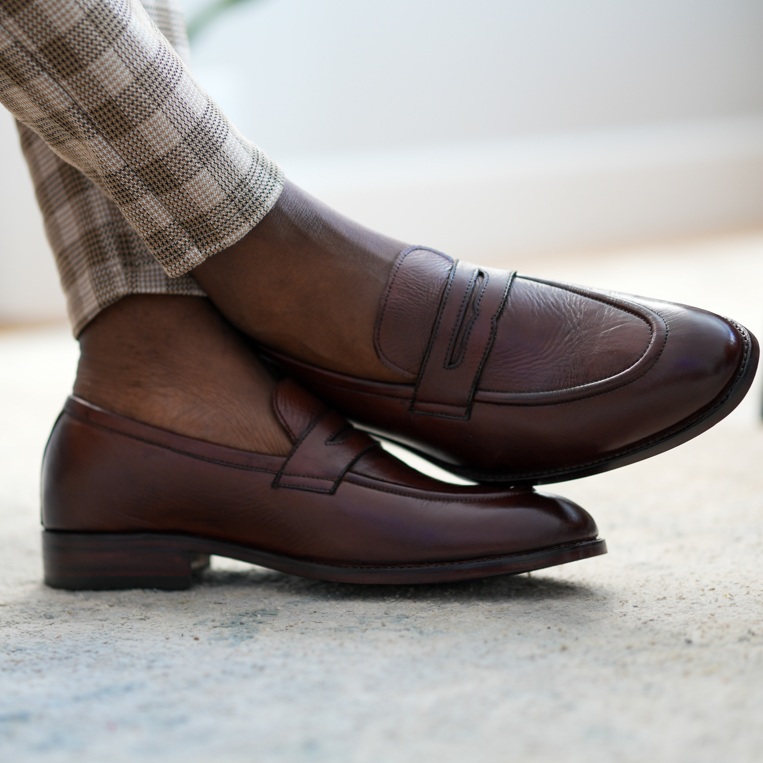 Handmade Moc-Toe Loafer Slip-On Full-Grain Leather | RebelsMarket