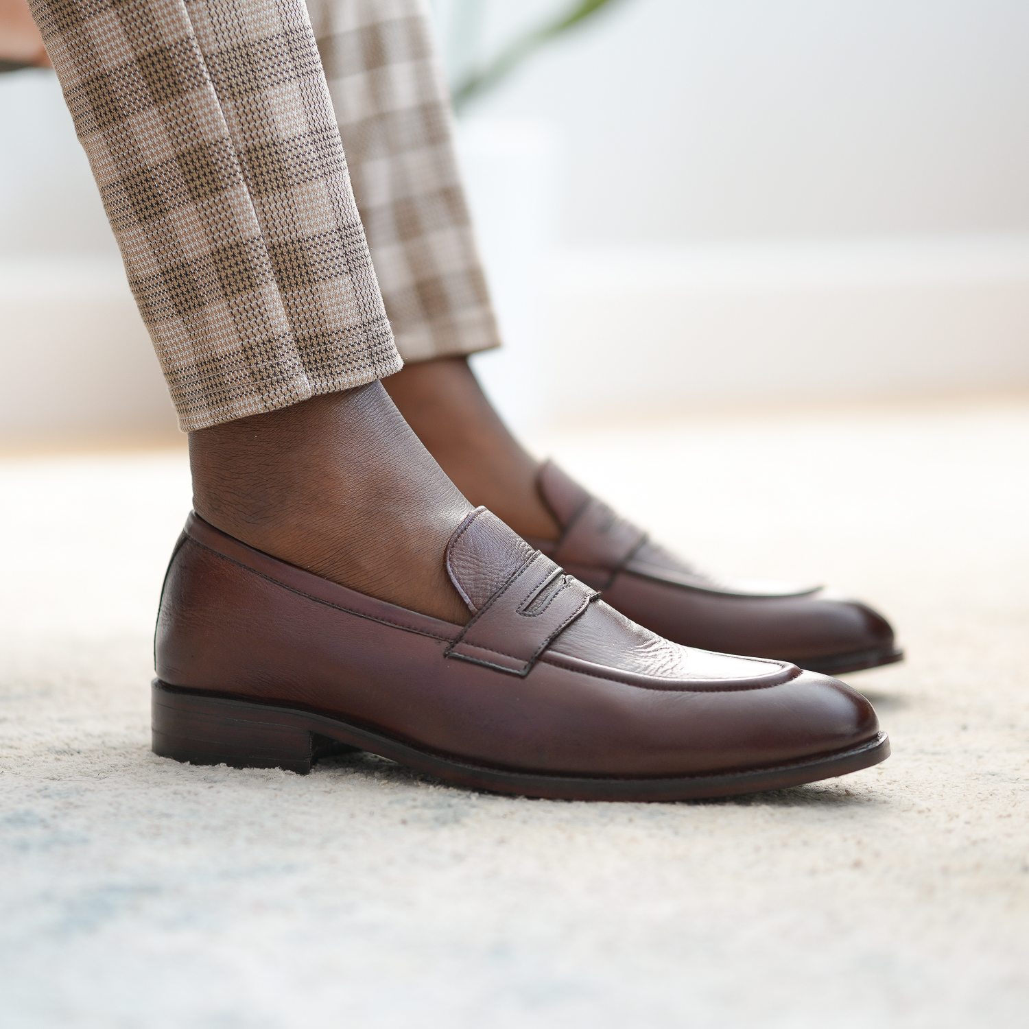 Handmade Moc-Toe Loafer Slip-On Full-Grain Leather | RebelsMarket