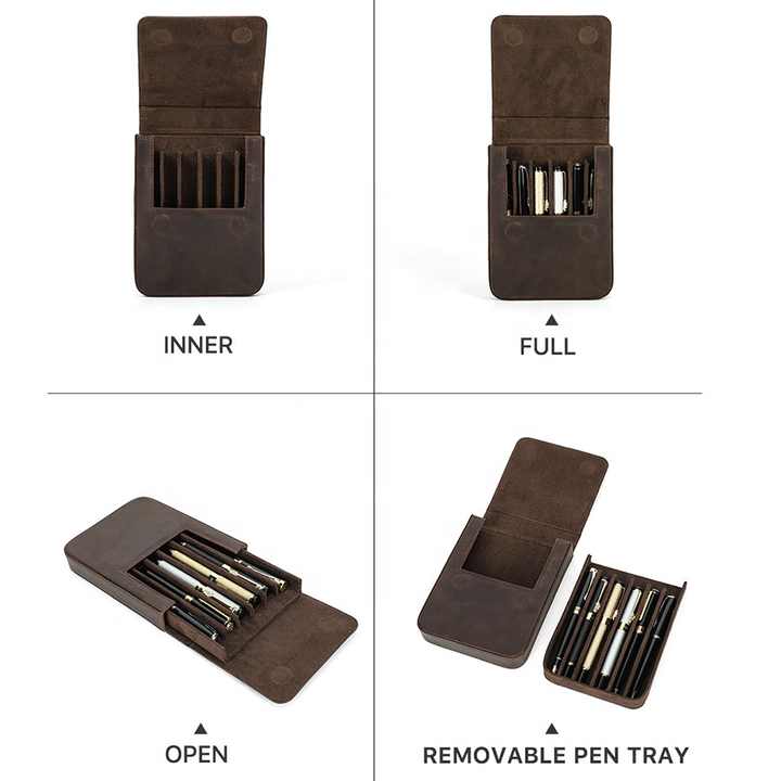 Handmade Vintage Leather Pen Case Organizer for | RebelsMarket
