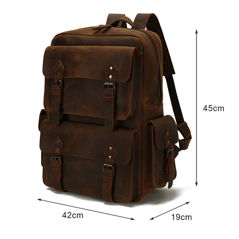 Vintage Leather Backpack - Rugged, Stylish, and | RebelsMarket