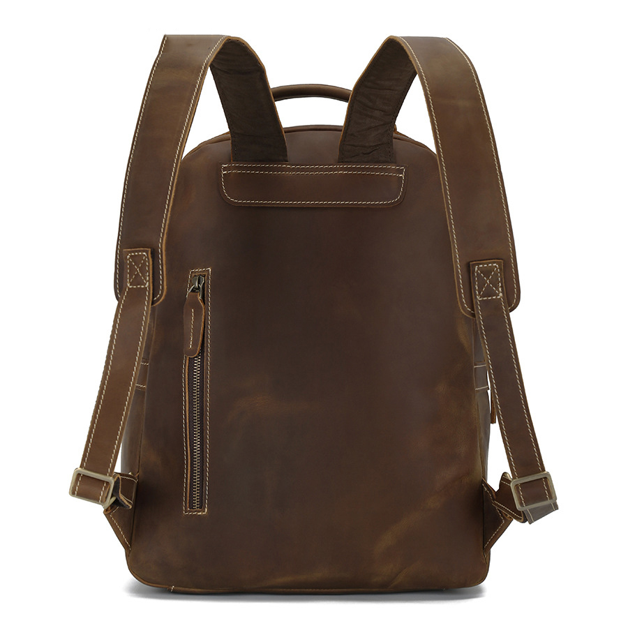 Handmade Vintage Retro Zipper Full-Grain Leather Men's | RebelsMarket
