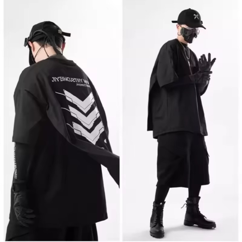 Cyberpunk-Inspired Oversized Streetwear Tee | RebelsMarket