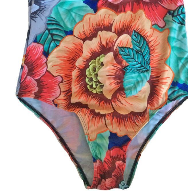 Floral Off Shoulder Ruffle One Piece Swimsuit | RebelsMarket