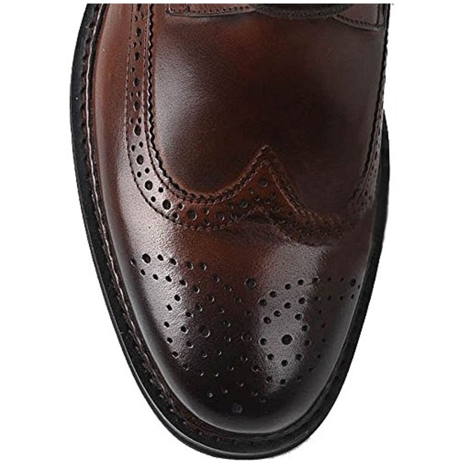 Handmade Men Brown Wingtip Brogue Ankle Dress Leather Rebelsmarket