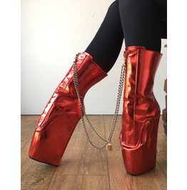 Rtbu Keeplock Fetters Lockable Zip Ballet Wedge Fetish | RebelsMarket