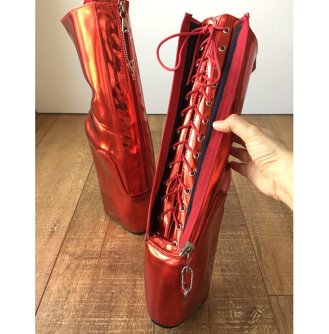 Rtbu Keeplock Fetters Lockable Zip Ballet Wedge Fetish | RebelsMarket