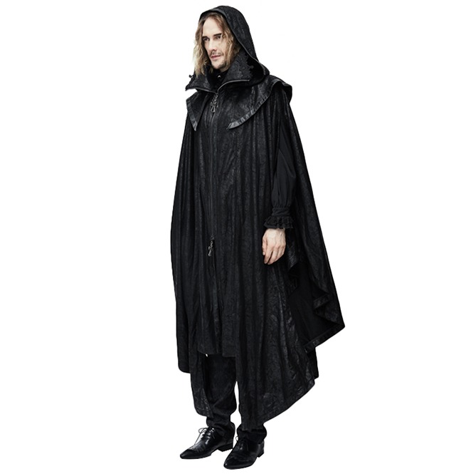 Black Hooded Coat | Thinkers Clothing | RebelsMarket