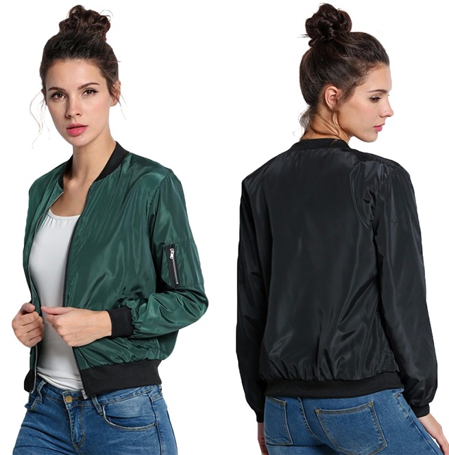 Autumn Short Slim Punk Rock Pilot Bomber Jacket Women | RebelsMarket
