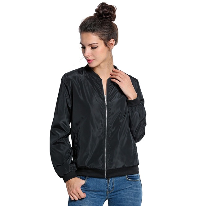 Autumn Short Slim Punk Rock Pilot Bomber Jacket Women | RebelsMarket