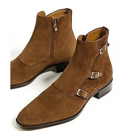 Men Tan Suede Ankle High Casual Boots, Mens Fashion | RebelsMarket