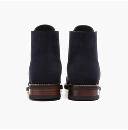 Handmade Men Navy Blue Suede Ankle Boots, Mens Fashion | RebelsMarket