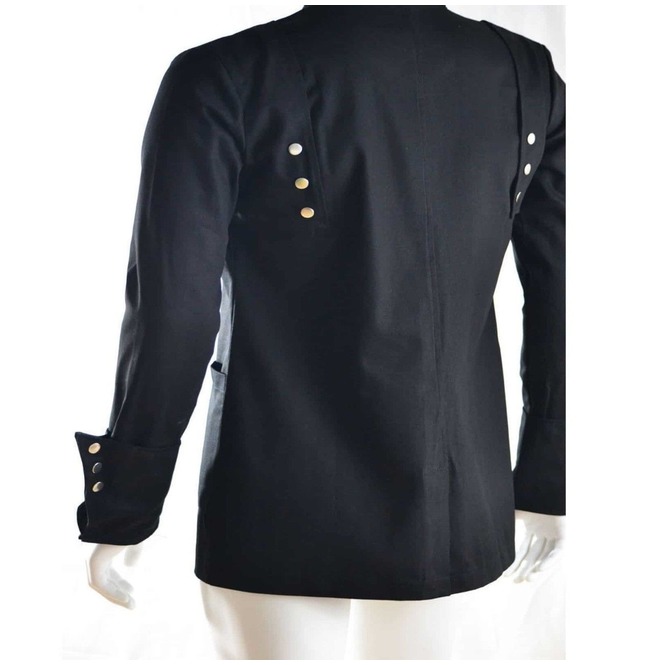Gothic Men Black Jacket Style Basic Coat Cotton Jacket | RebelsMarket