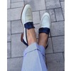 Handmade Men Two Tone Formal Shoes, Blue And White | RebelsMarket