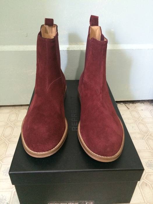 Men Burgundy Color Suede Chelsea Boots Classic Suede | RebelsMarket