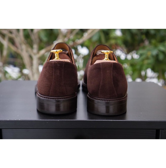 Handmade Mens Brown Suede Formal Derby Shoes, Men Brown | RebelsMarket