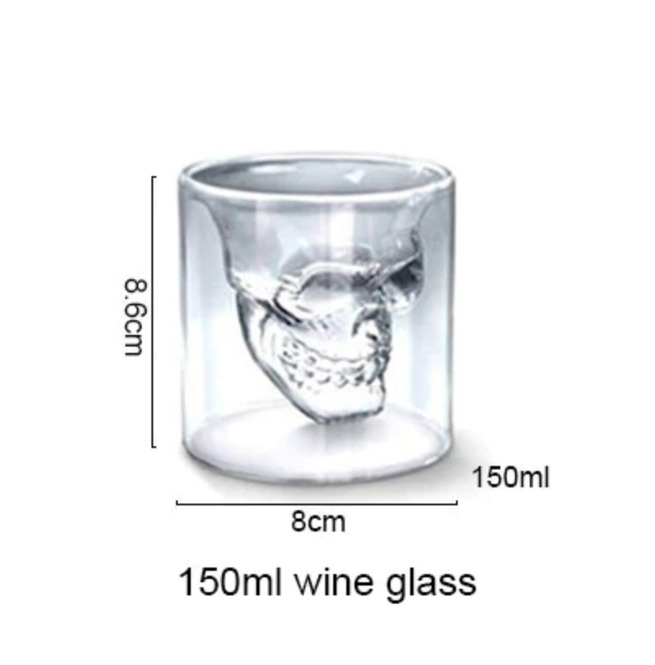 Goth Crystal Skull Head Glass - 3 Sizes, 2 Ways | RebelsMarket