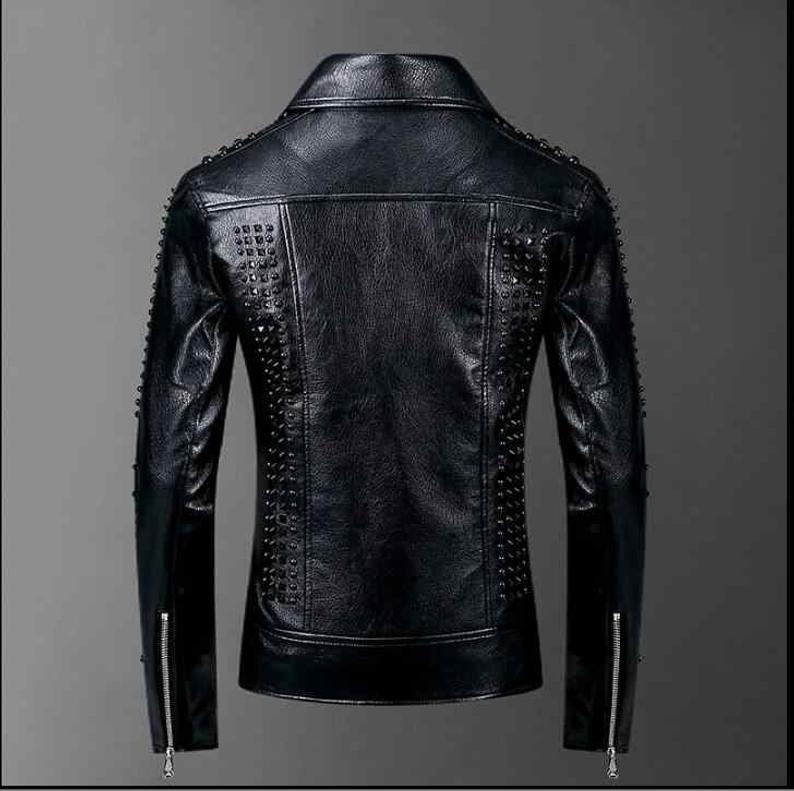 Punk Handmade Men's Studded Leather Jacket,rock Style | RebelsMarket