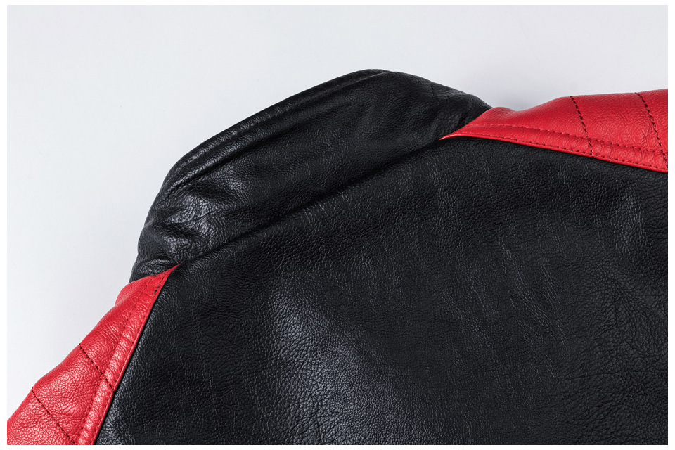 Men Black and Red Leather Jacket for Bikers and Racers, | RebelsMarket