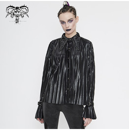 Punk Women's Long-sleeve Button-up Black Shirt | RebelsMarket