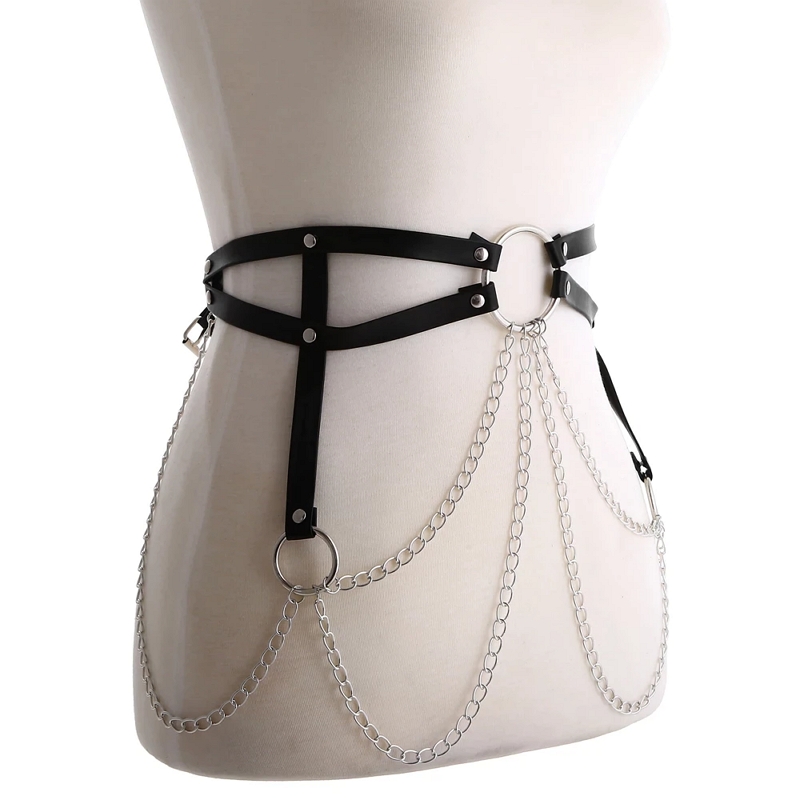 Double Straps Loose Chain Waist Harness | FashionSprout | RebelsMarket