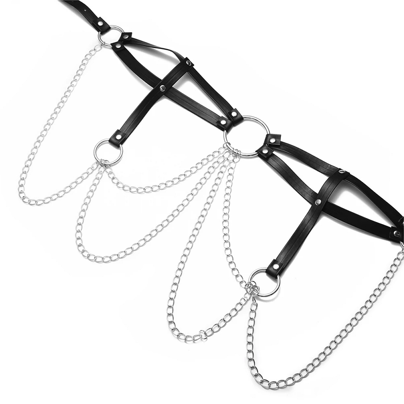 Double Straps Loose Chain Waist Harness | FashionSprout | RebelsMarket